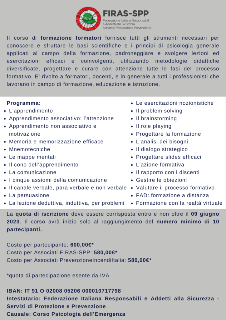 21-22-23.06.2023_ Evento: "Da formatori a formattori" - FIRAS